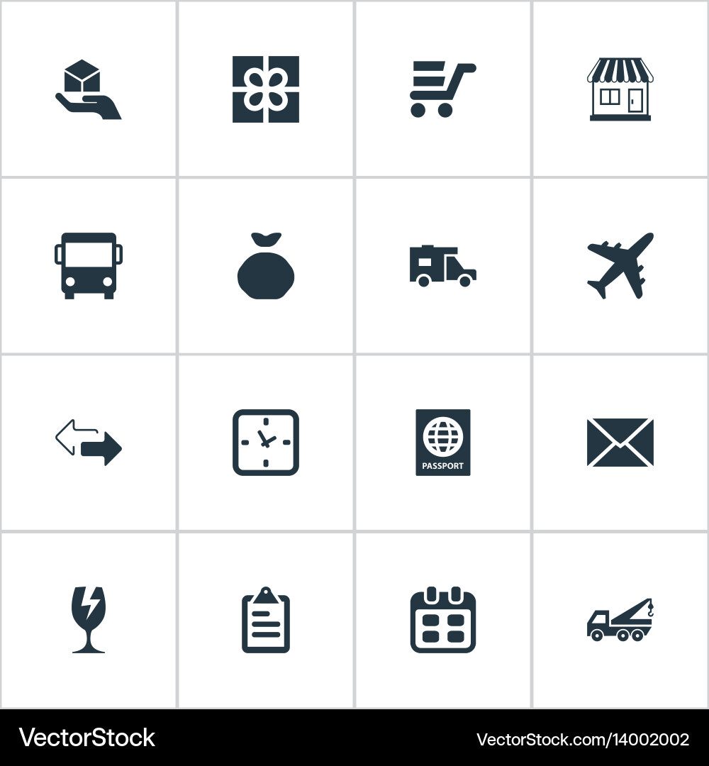 Set of simple handing icons Royalty Free Vector Image