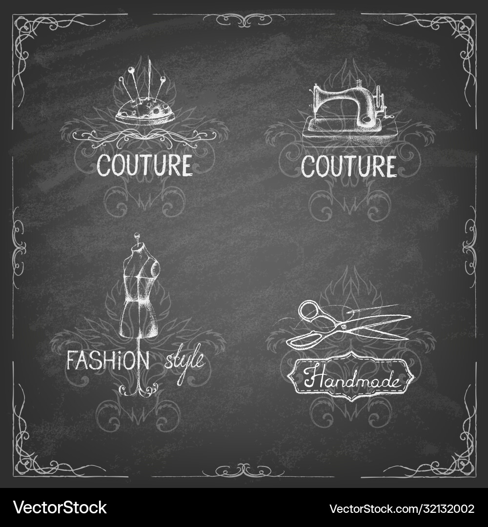 Set tailor labels and design elements Royalty Free Vector