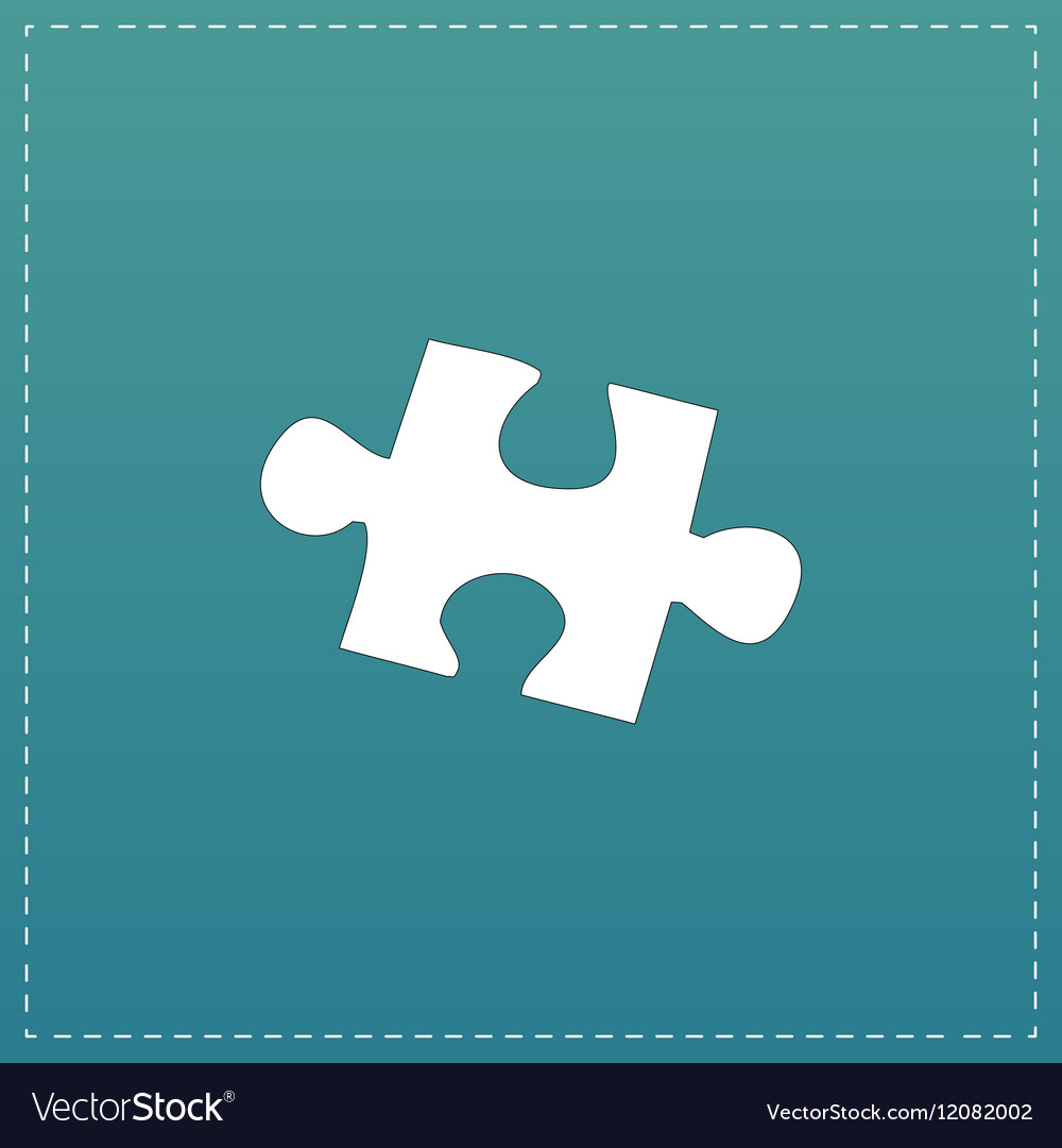 Simple puzzle icon Royalty Free Vector Image - VectorStock
