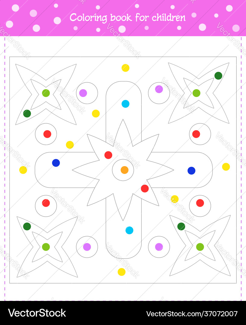 Coloring pages for kids color Royalty Free Vector Image