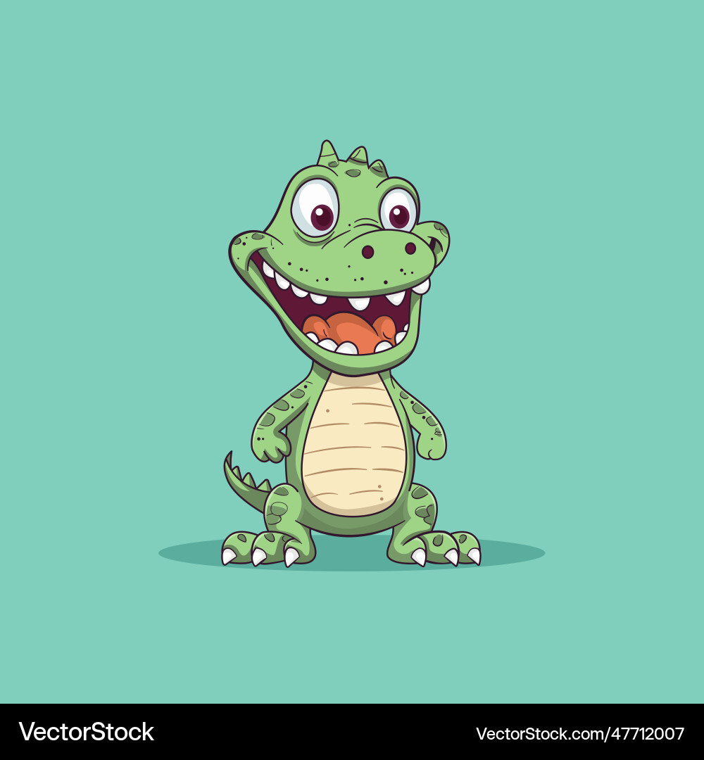 Crocodile cartoon in standing style Royalty Free Vector
