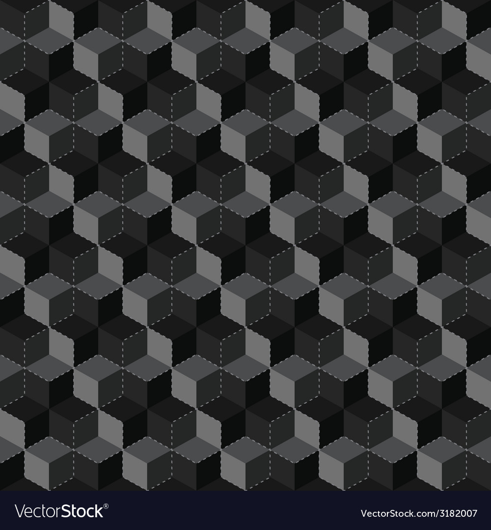 Cube seamless pattern Royalty Free Vector Image