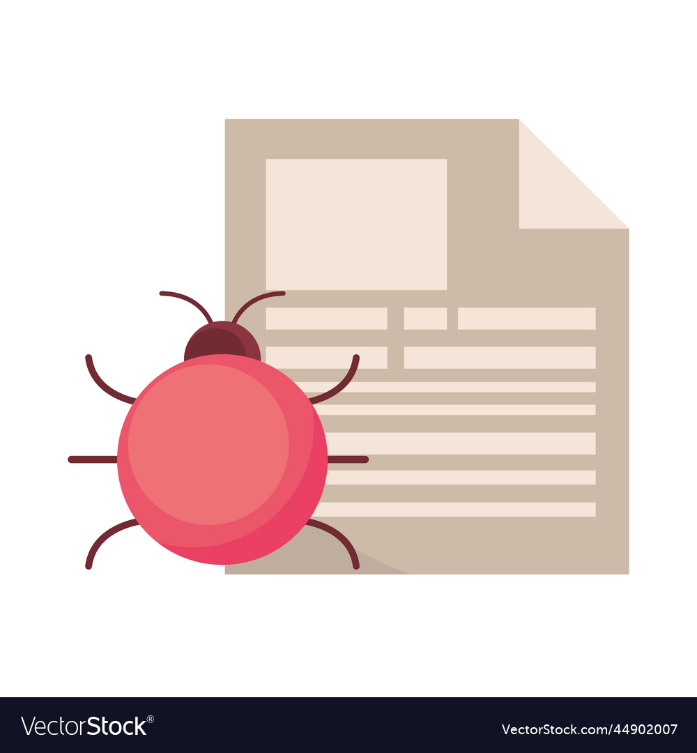 Data bug cyber fraud Royalty Free Vector Image