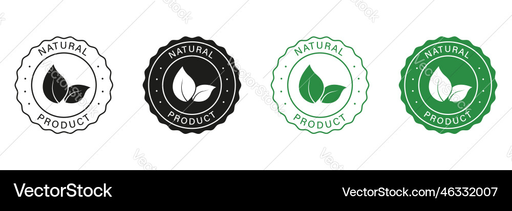 Eco friendly healthy food label certified Vector Image