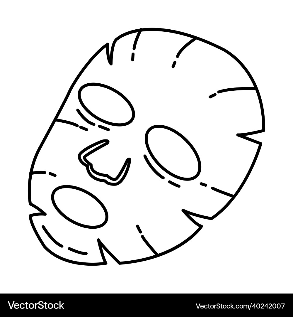 Facial mask treatment icon doodle hand drawn Vector Image