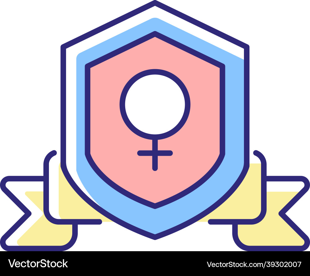 Feminist organization rgb color icon Royalty Free Vector