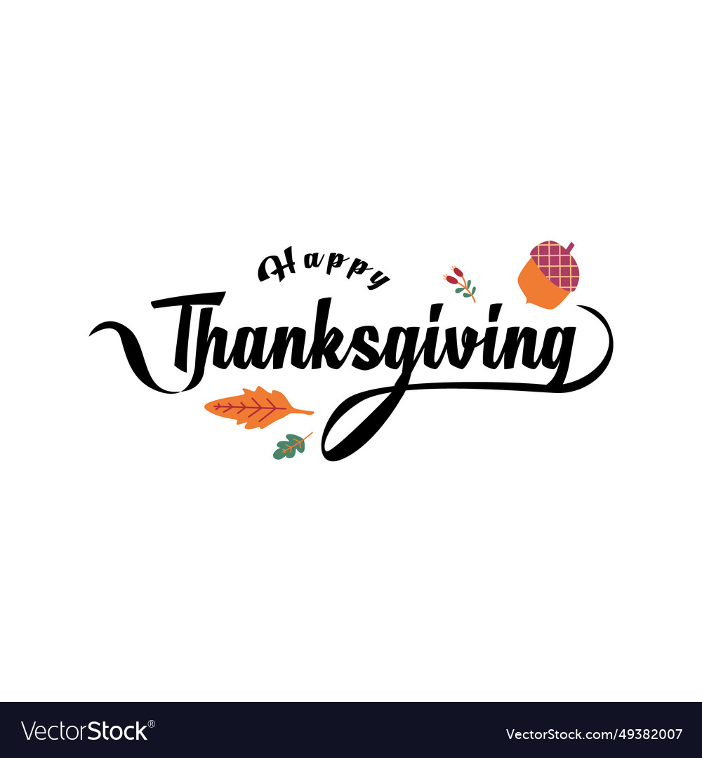 Happy thanksgiving typography design concept Vector Image