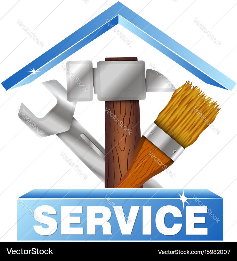 Service house symbol for business Royalty Free Vector Image