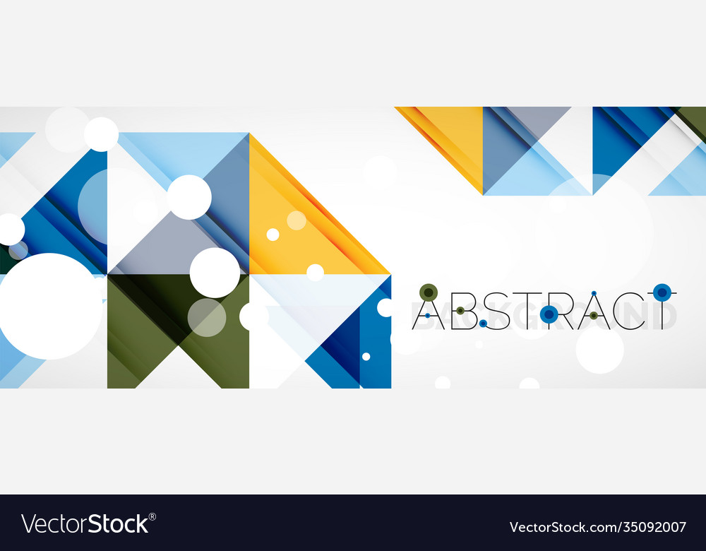 Set triangle geometric backgrounds Royalty Free Vector Image