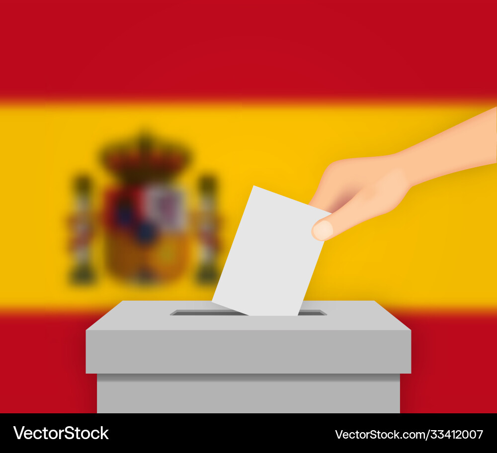 Spain election banner background Royalty Free Vector Image