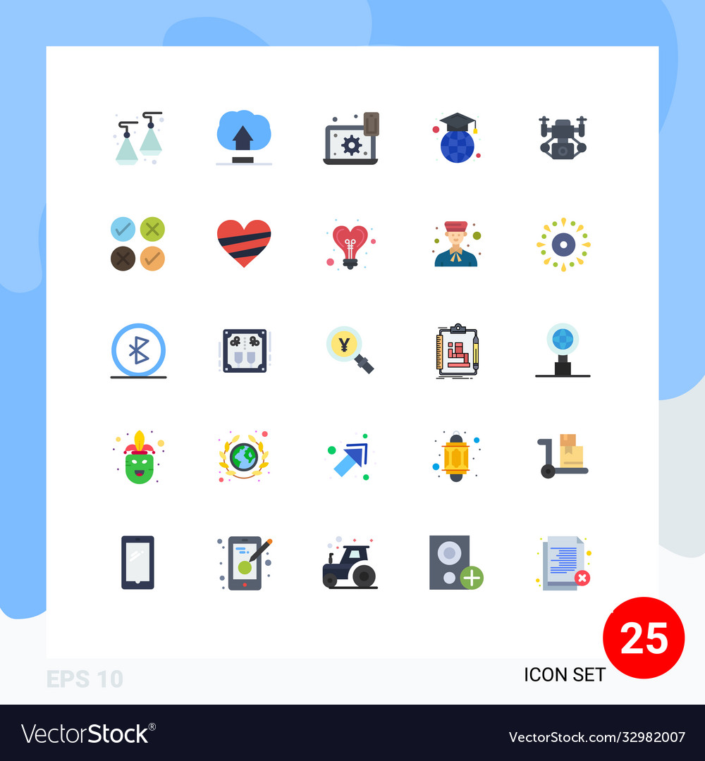 Stock icon pack 25 line signs and symbols Vector Image