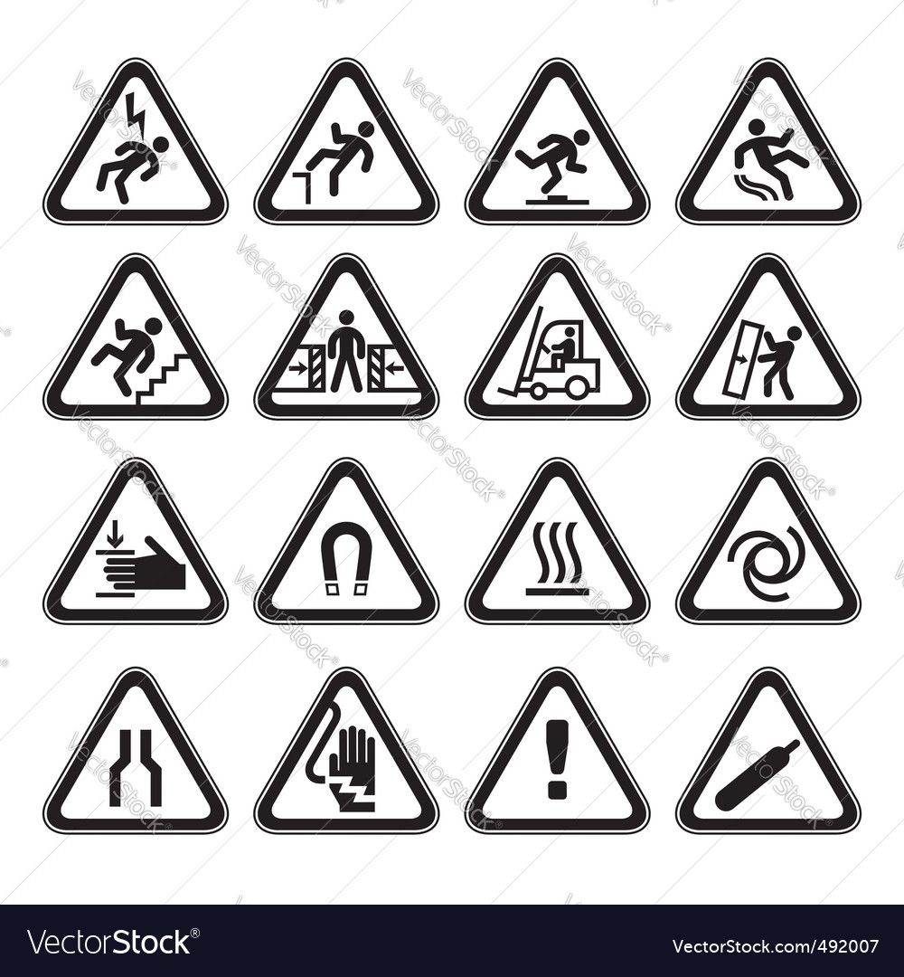Warning signs Royalty Free Vector Image - VectorStock