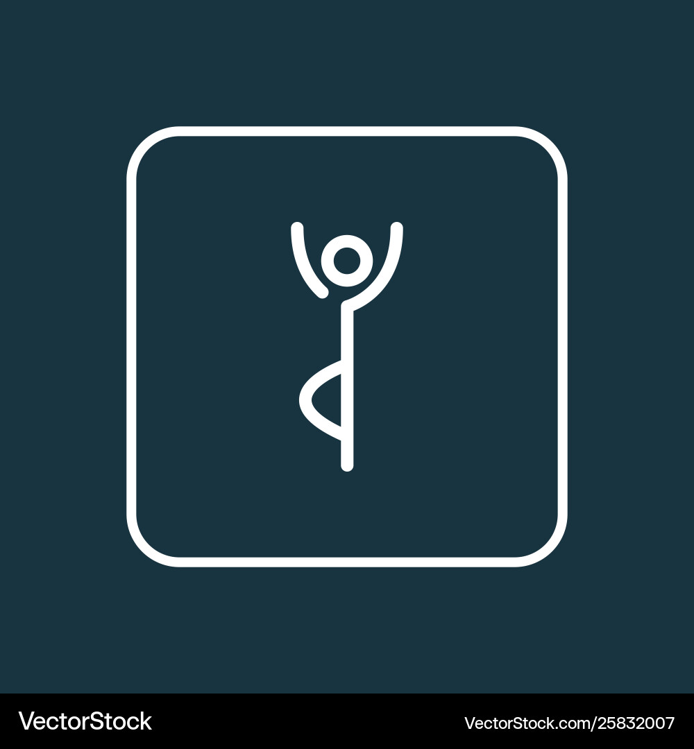 Yoga pose icon line symbol premium quality Vector Image