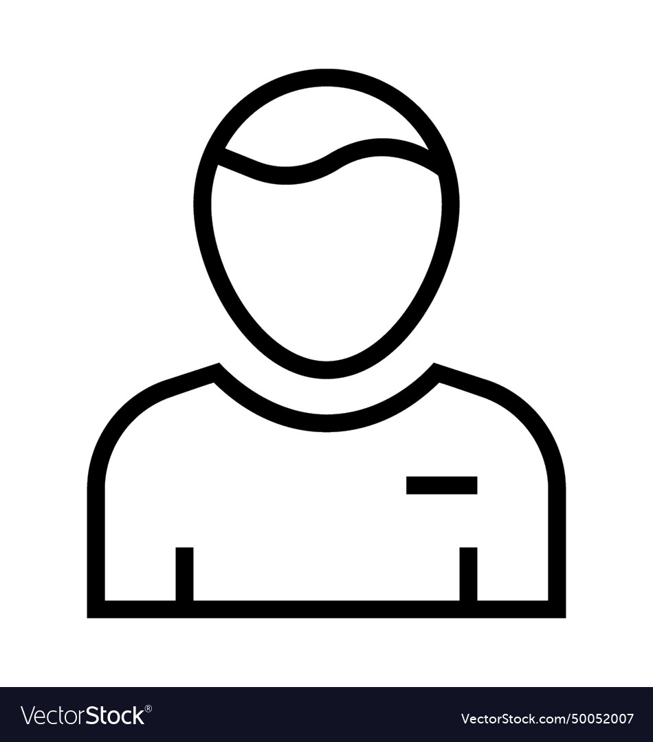 Young man line icon Royalty Free Vector Image - VectorStock