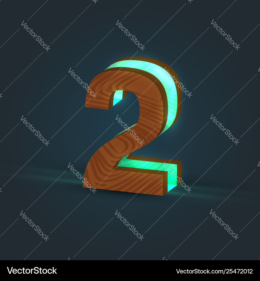 3d realistic glass and wood character from Vector Image