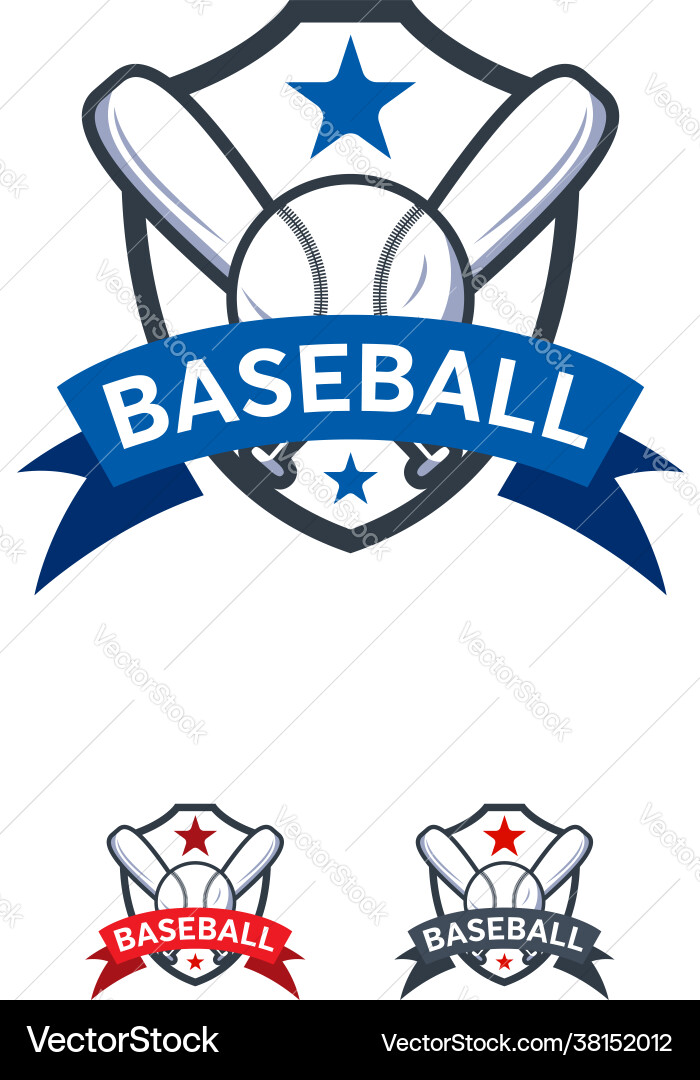 Baseball sport logo designs badge template Vector Image