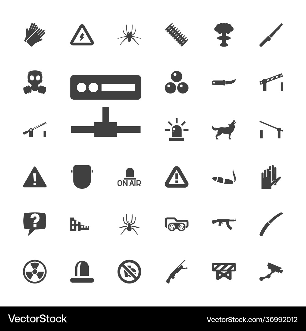 Danger icons Royalty Free Vector Image - VectorStock