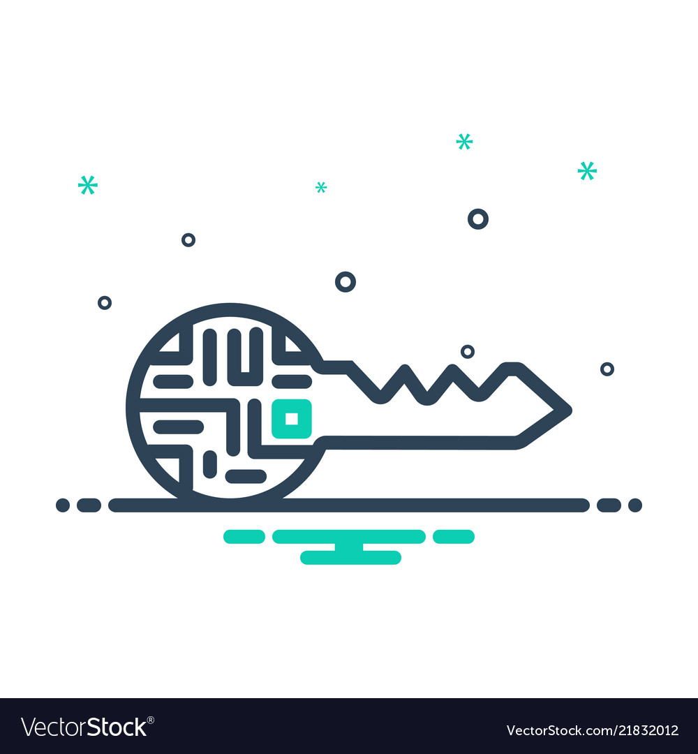 Digital key Royalty Free Vector Image - VectorStock