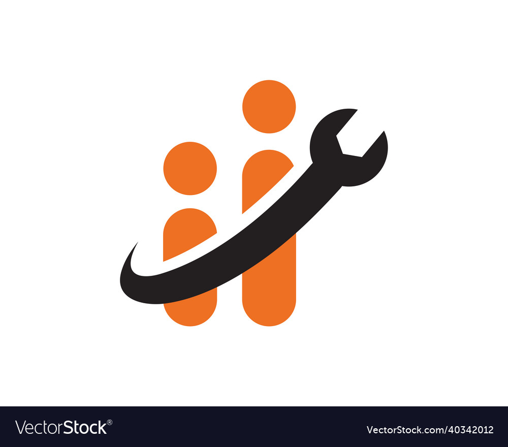 Engineer logo template design emblem Royalty Free Vector