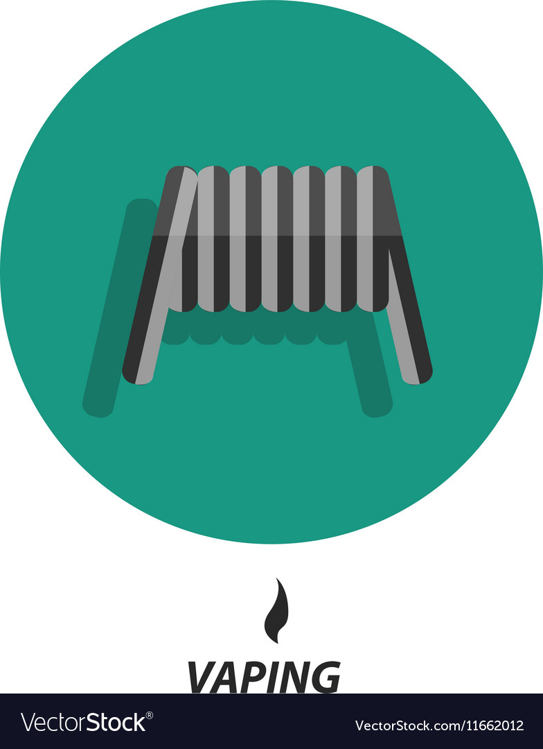Flat vaping icon circle Royalty Free Vector Image