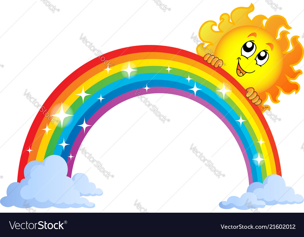 Image with rainbow theme 9 Royalty Free Vector Image