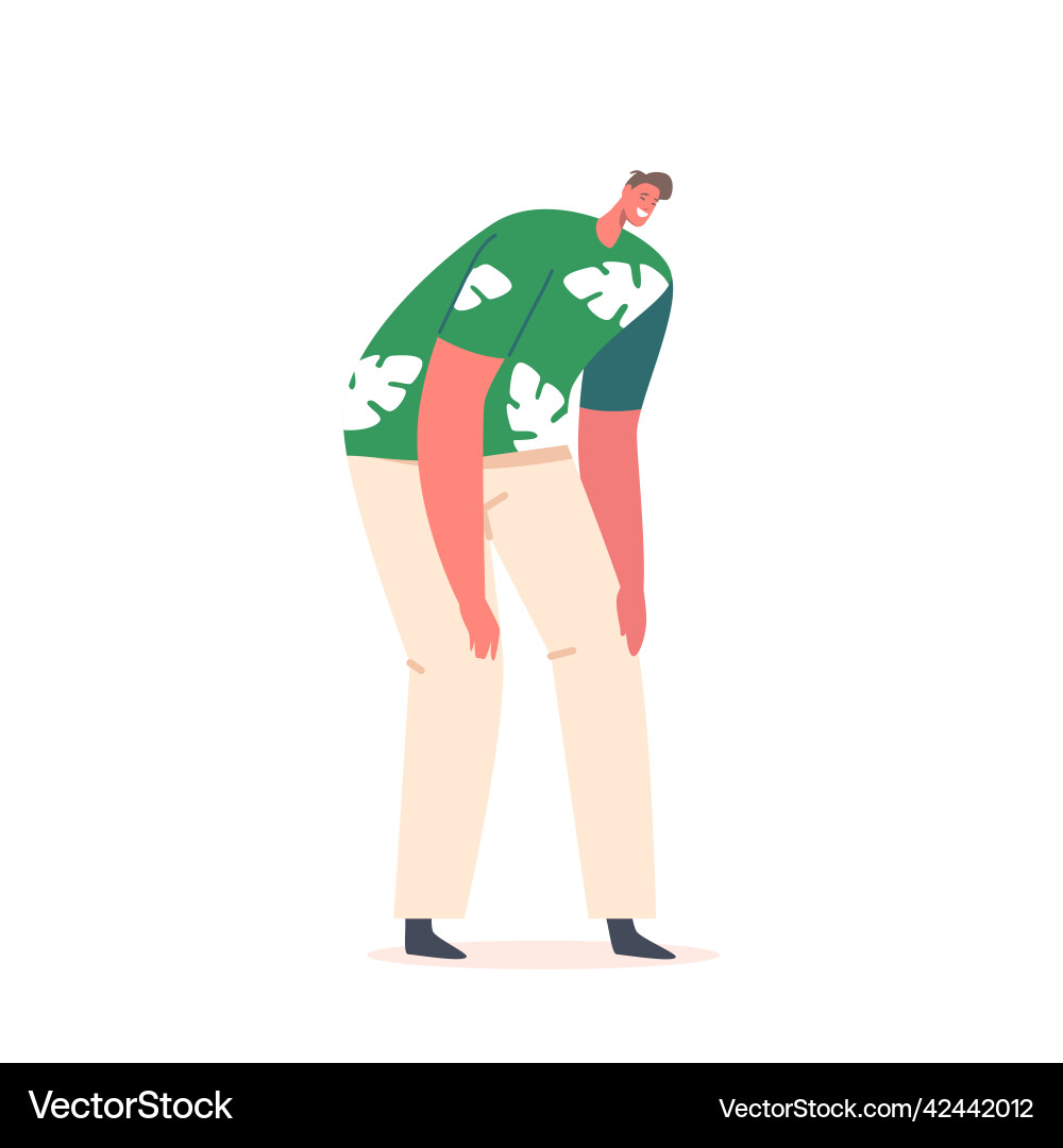 Joyous caucasian crying of laughter Royalty Free Vector