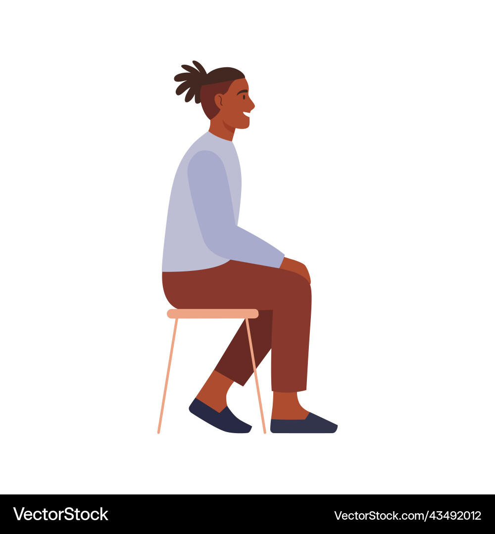 Man sitting on a chair Royalty Free Vector Image