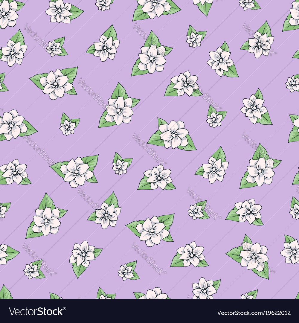 Seamless Floral Pattern In Hand Draw Royalty Free Vector 