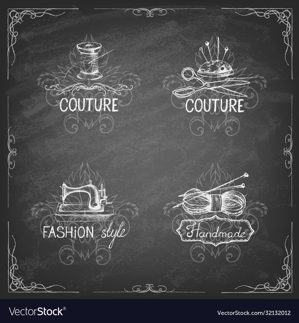 Set tailor labels and design elements Royalty Free Vector