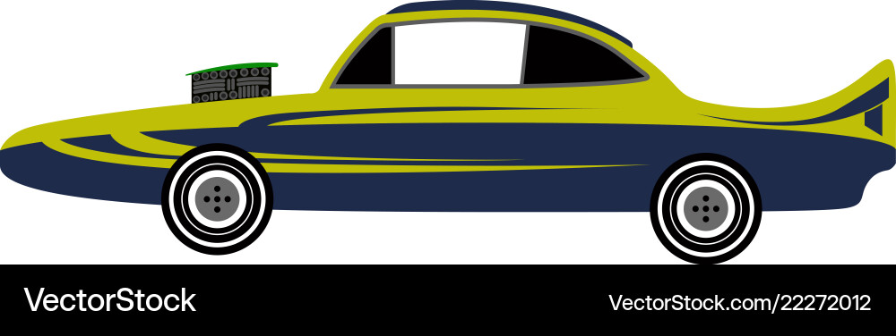 Side view of a racing car Royalty Free Vector Image