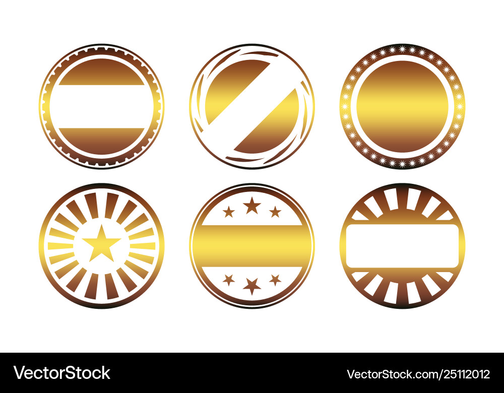 Stamps and stickers icons set Royalty Free Vector Image