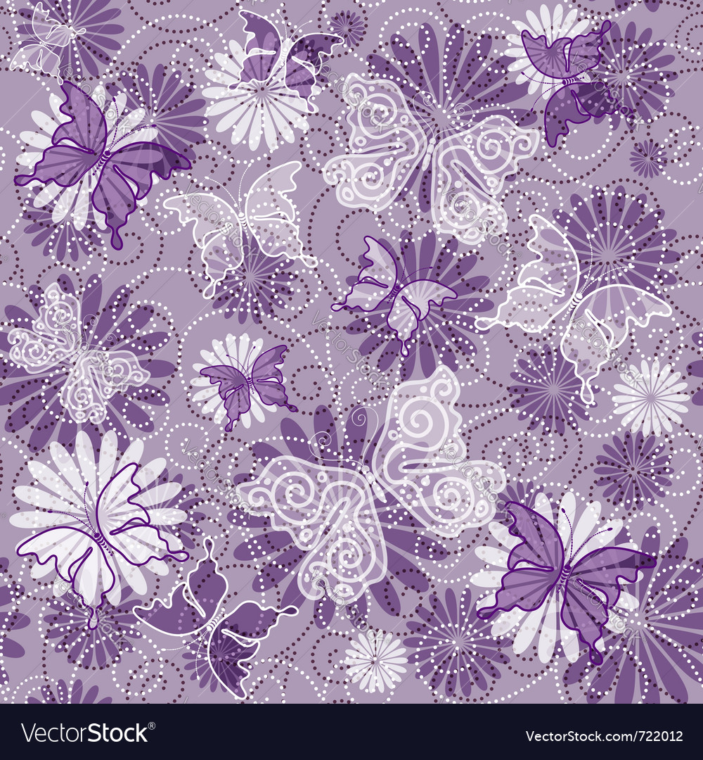 Violet floral pattern Royalty Free Vector Image