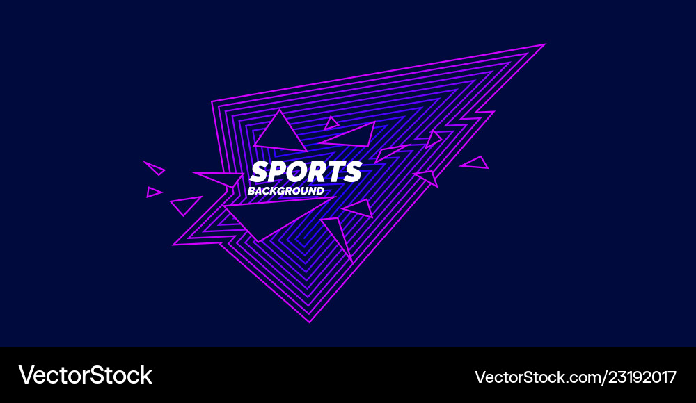Abstract geometric background sports poster Vector Image