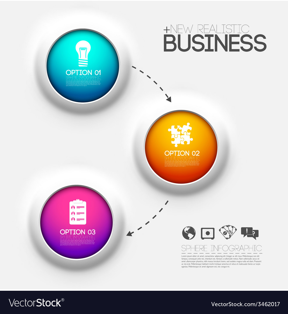 Business flat infographic template with text Vector Image Business flat infographic template with text Vector Image