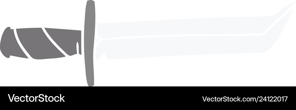 Cartoon doodle of a short dagger Royalty Free Vector Image
