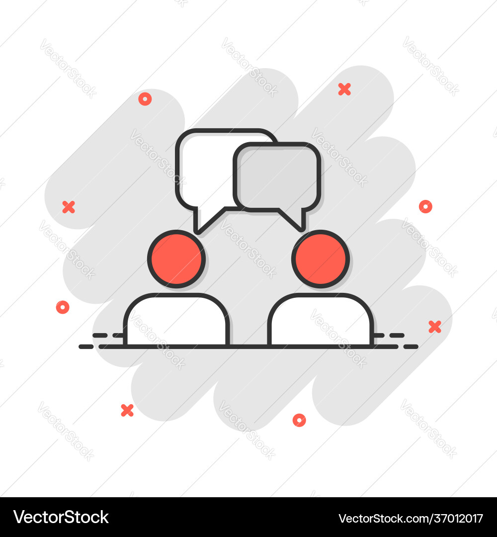 Cartoon talk people icon in comic style man Vector Image