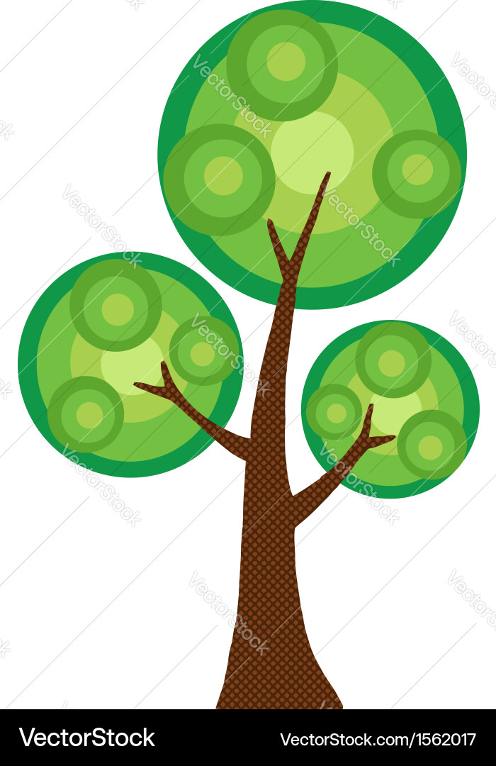 Cartoon tree Royalty Free Vector Image - VectorStock