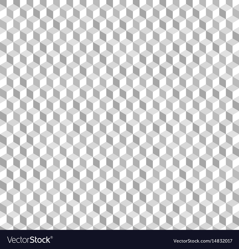 Cube 3d pattern seamless geometric background Vector Image