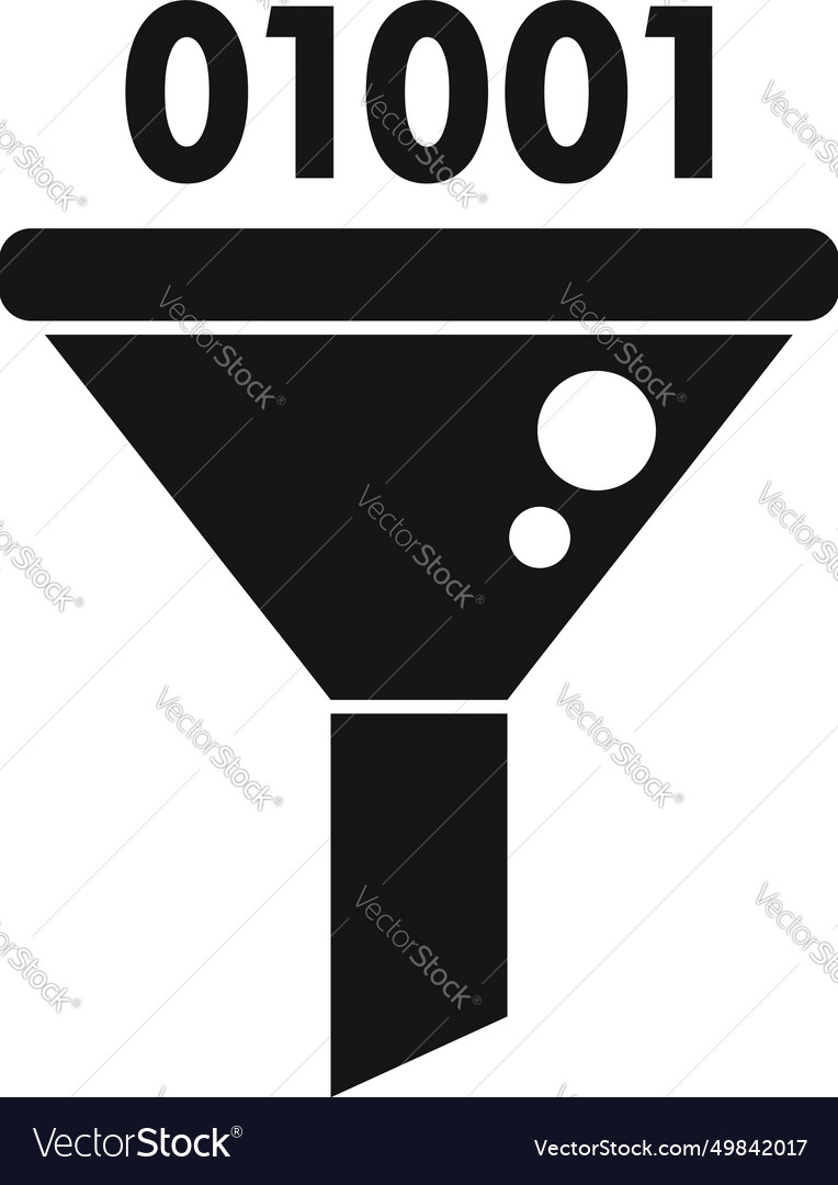 Data content filter icon simple strain Royalty Free Vector