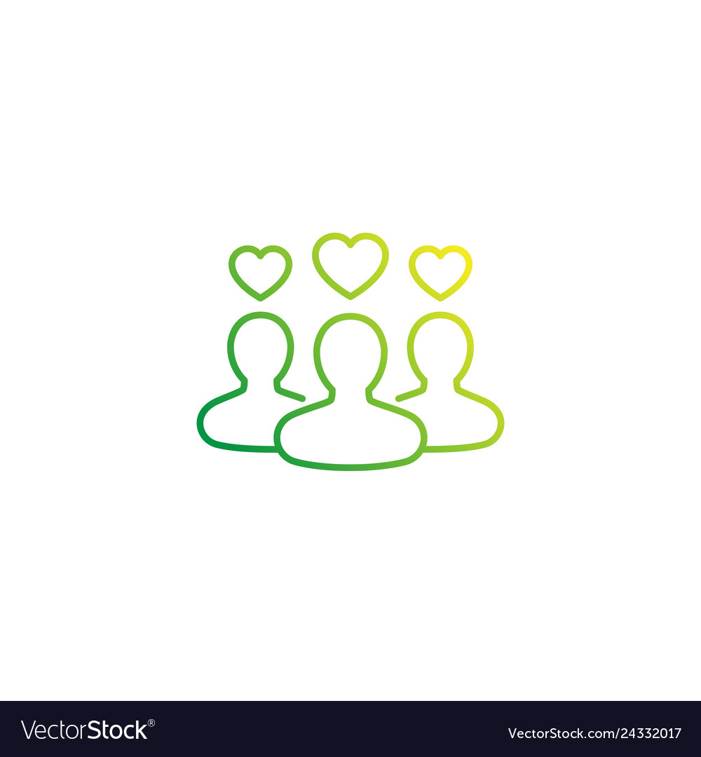 Happy customers client satisfaction linear icon Vector Image Happy customers client satisfaction linear icon Vector Image