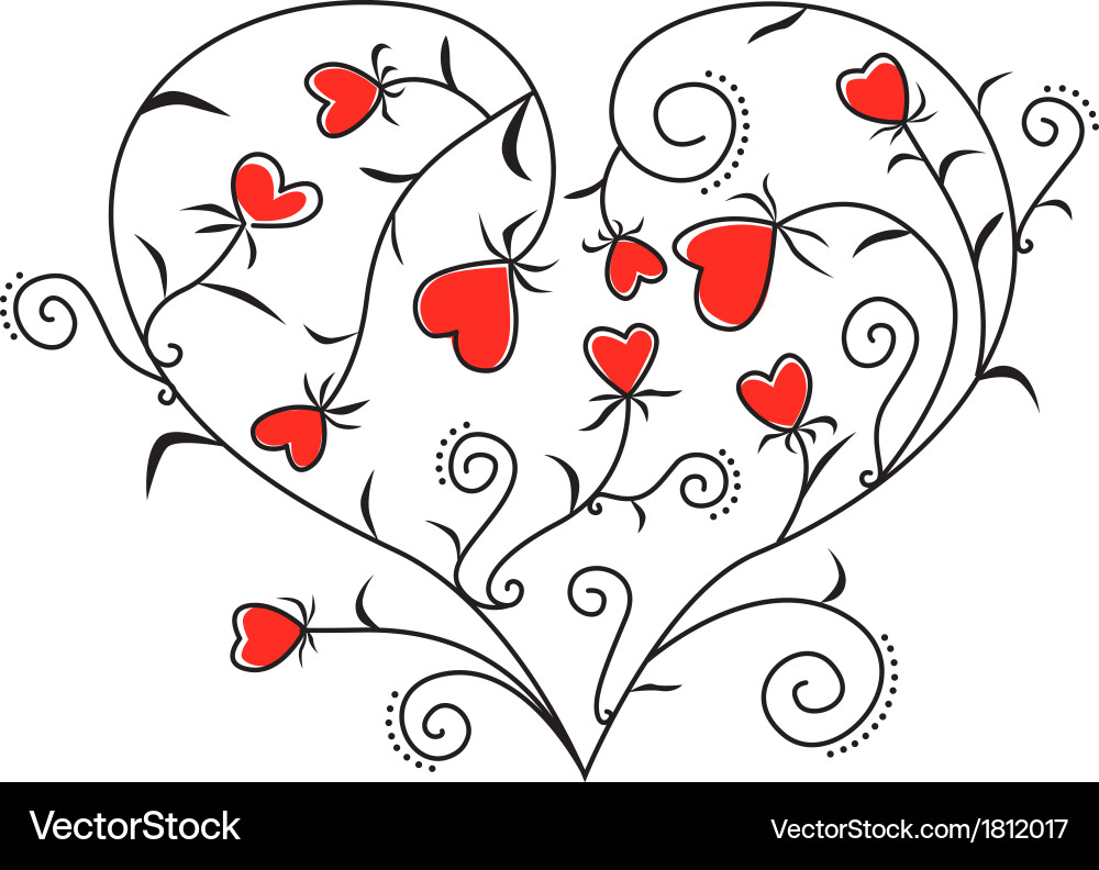 Heart of hearts Royalty Free Vector Image - VectorStock