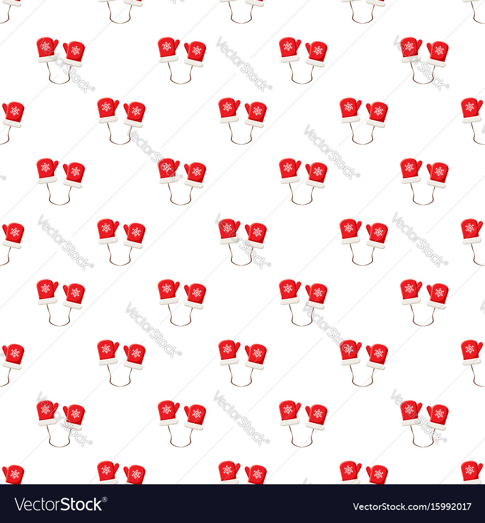 Red mittens pattern Royalty Free Vector Image - VectorStock