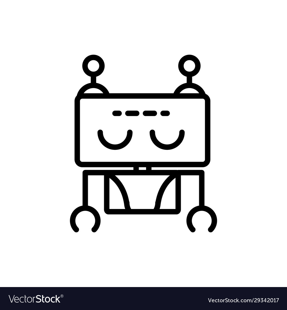 Robot artificial assistant machine technology Vector Image