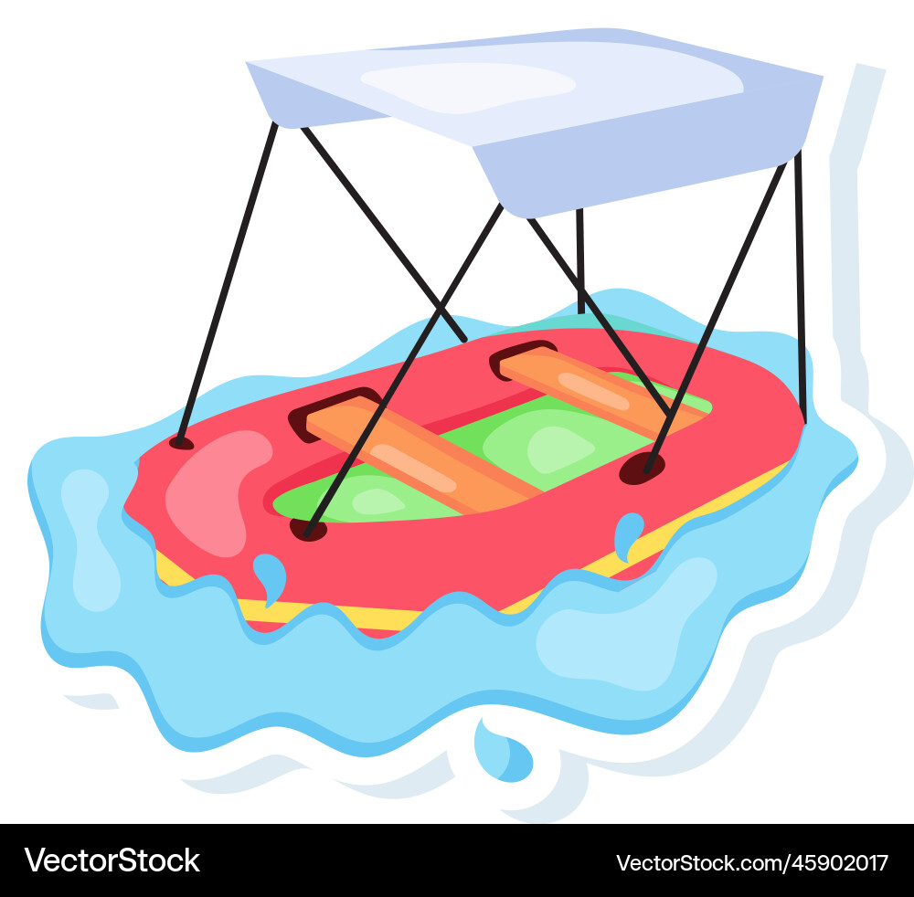 Rubber raft Royalty Free Vector Image - VectorStock