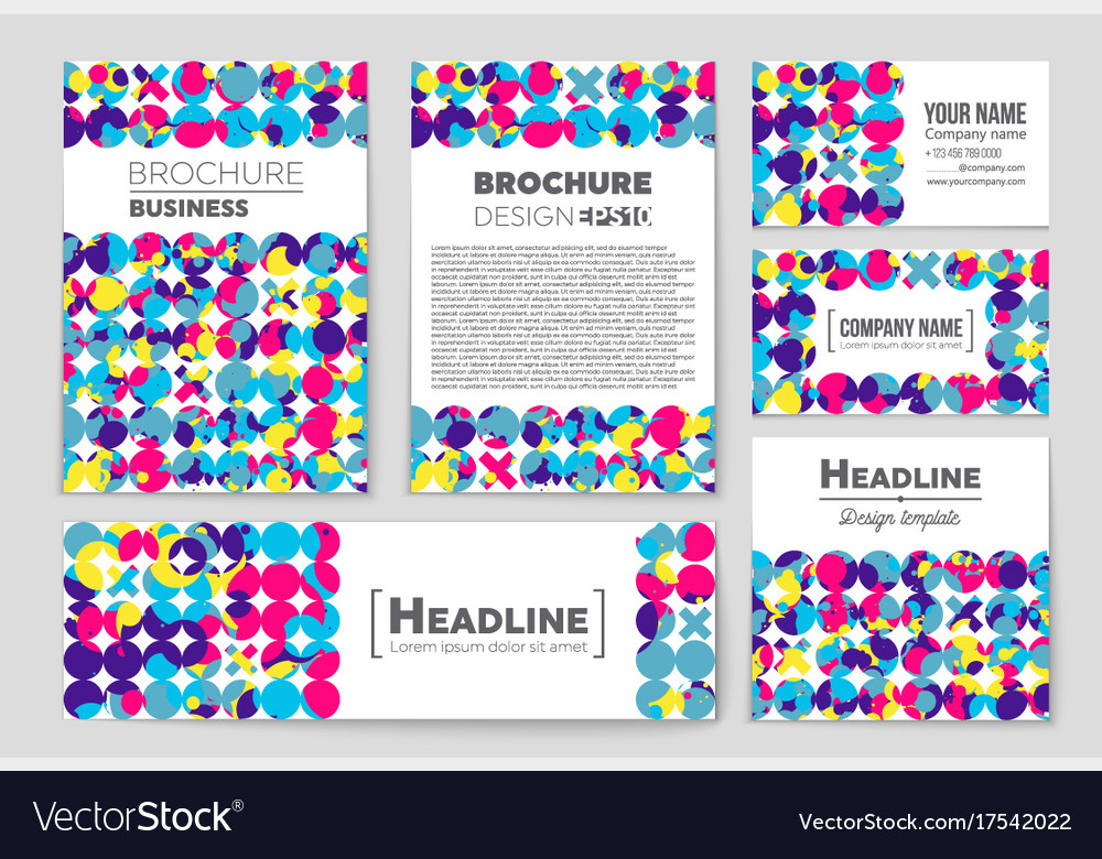 Abstract layout background set for art Royalty Free Vector