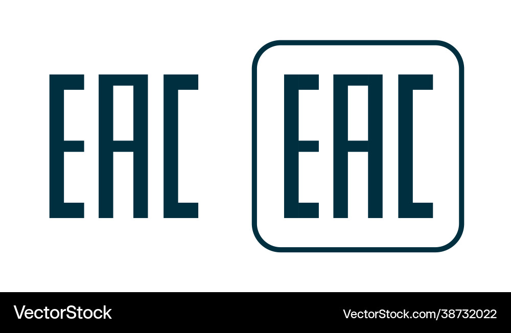 Eac logo icon aurasian conformity made symbol Vector Image