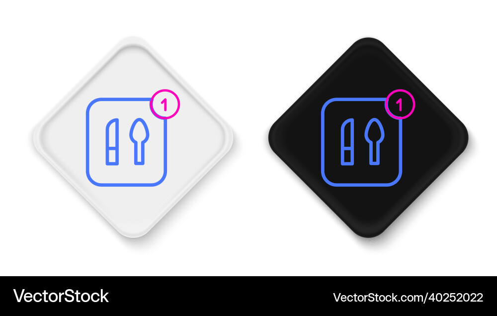 Line food ordering icon isolated on white Vector Image