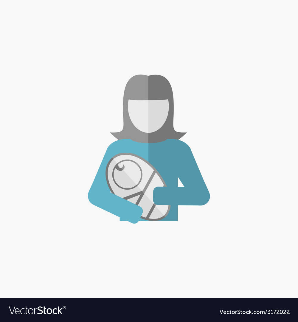 Maternity flat icon Royalty Free Vector Image - VectorStock