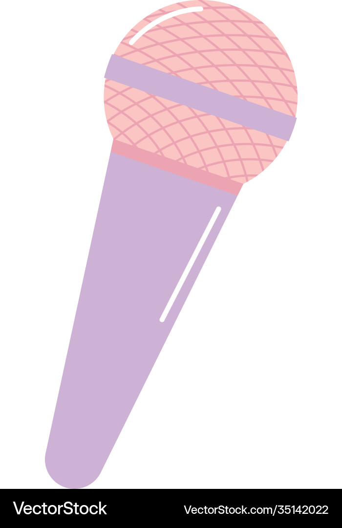 Microphone a purple color on white background Vector Image