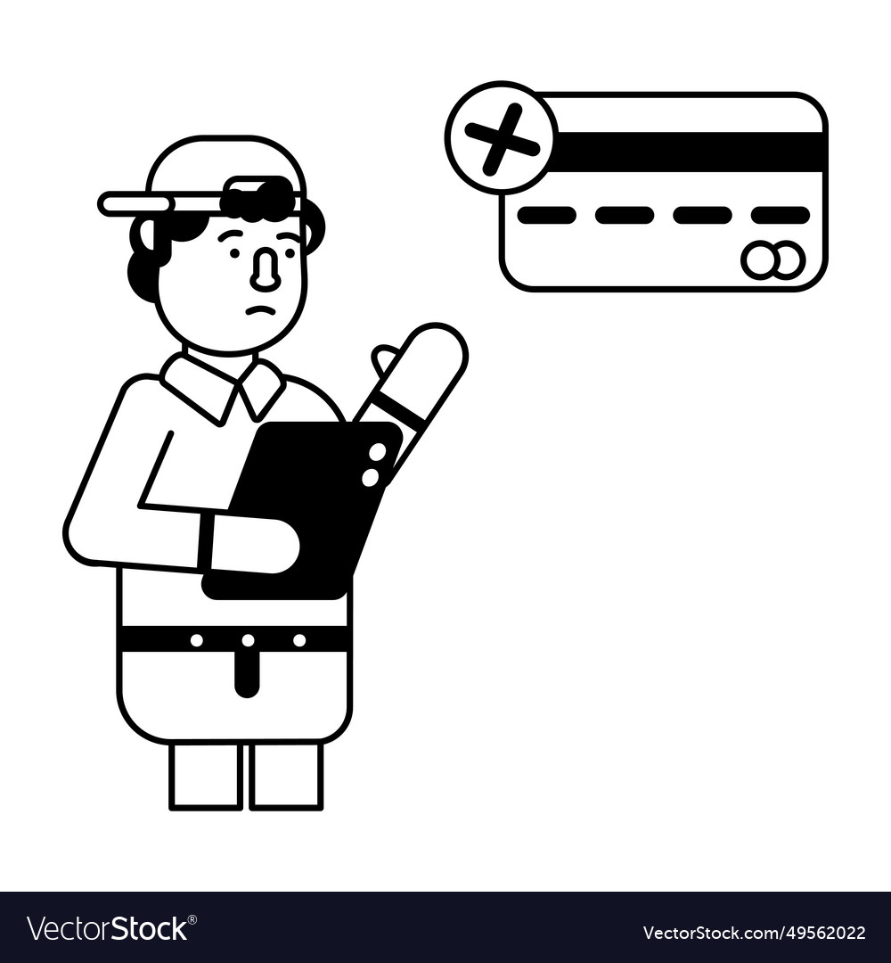 Payment error Royalty Free Vector Image - VectorStock